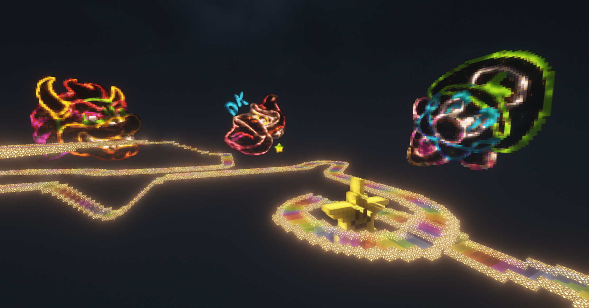 N64 Rainbow Road V4 Minecraft Map