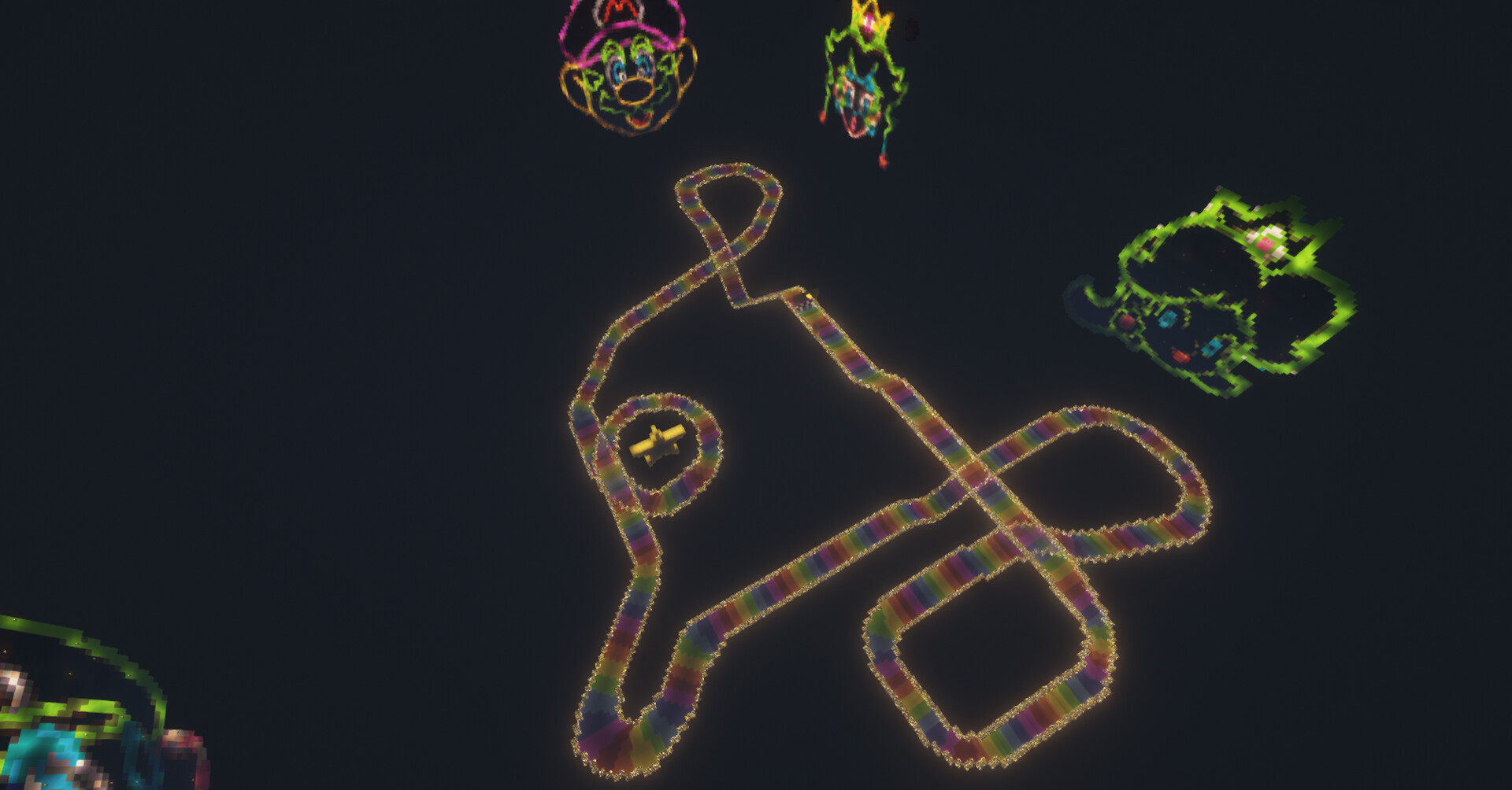 N64 Rainbow Road V4 Minecraft Map