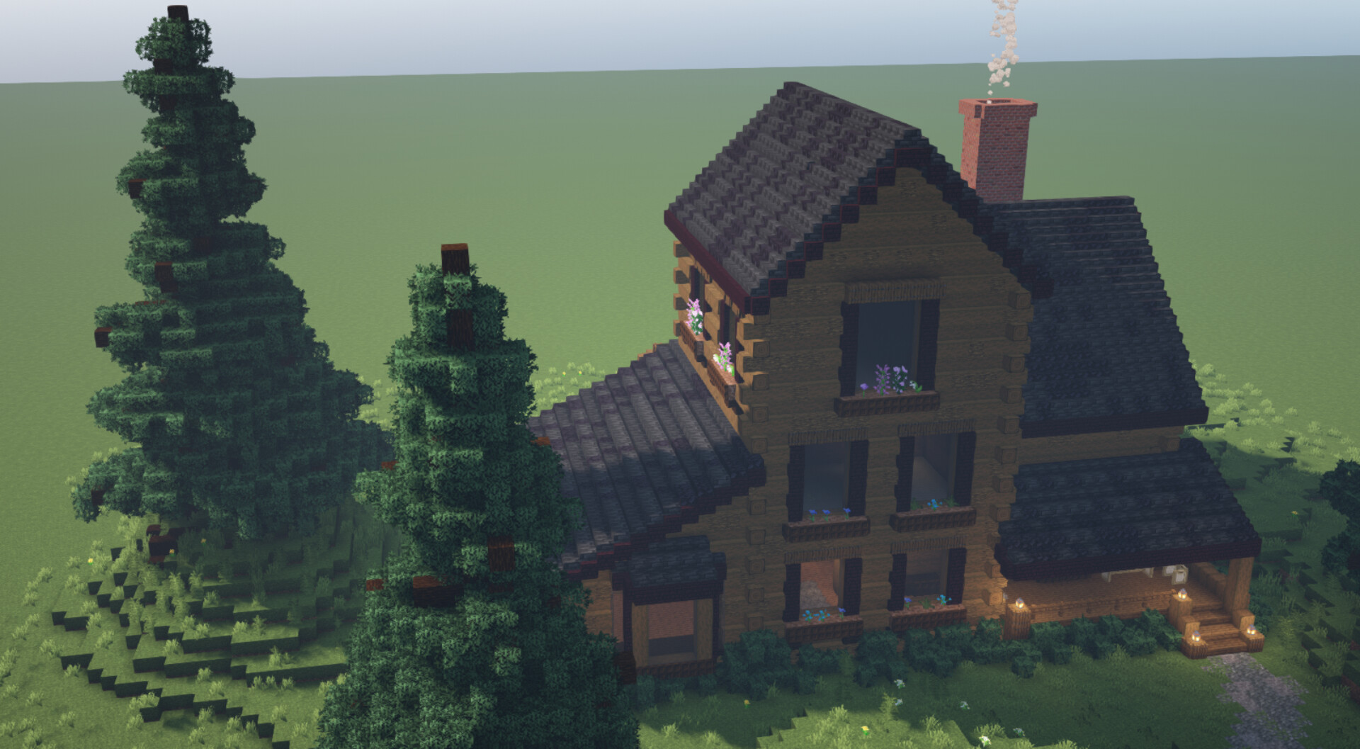 The Spruce Slabbed Cabin Minecraft Map