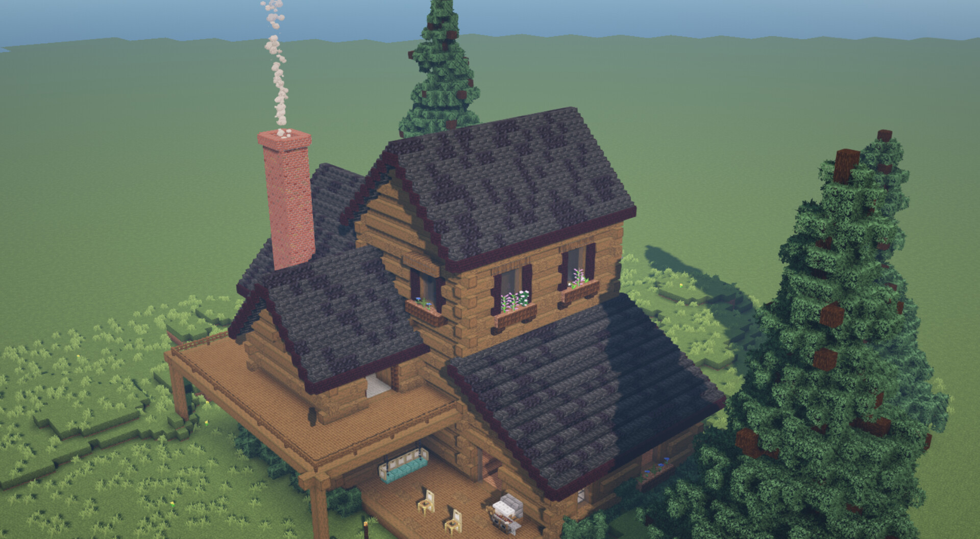The Spruce Slabbed Cabin Minecraft Map
