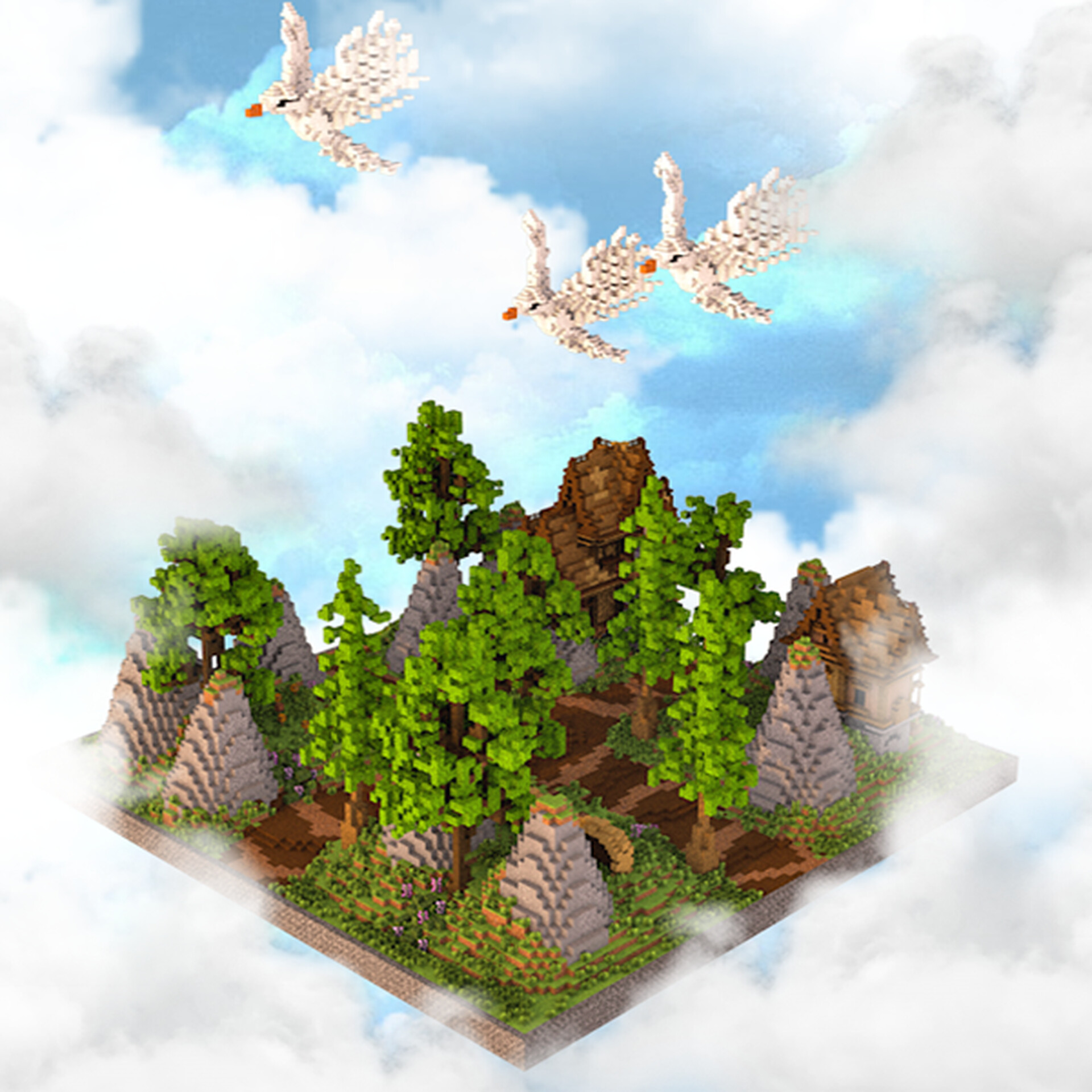 🌲Dark Forest HCF Spawn🌲 Minecraft Map