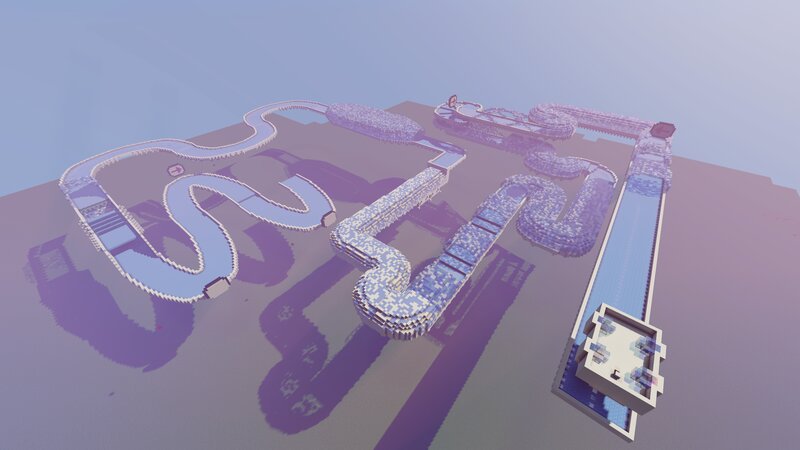 Ice Boat/Drift - Track Parts - (Includes Sample Track Course) Minecraft Map