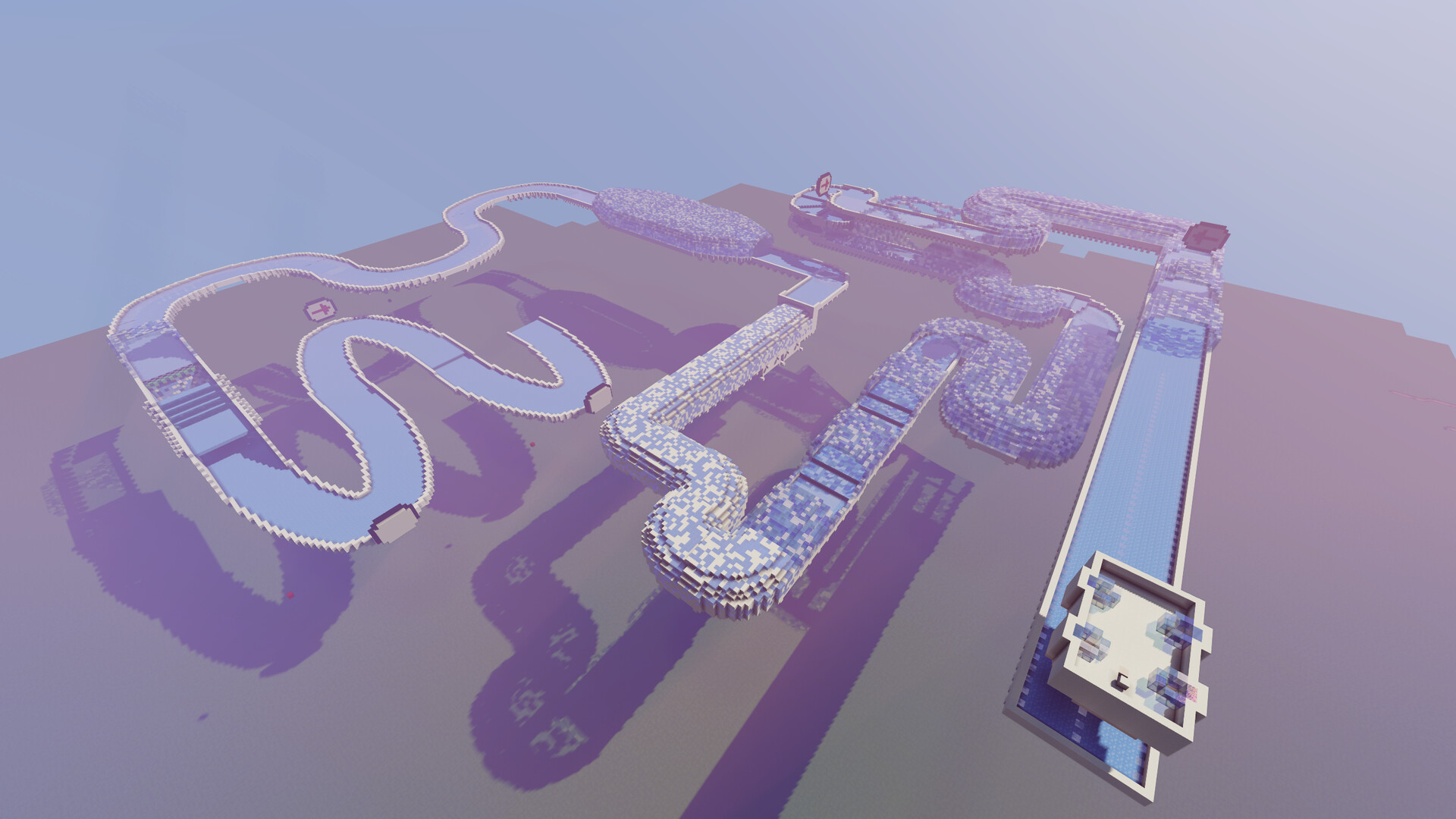 Ice Boat/Drift - Track Parts - (Includes Sample Track Course) Minecraft Map