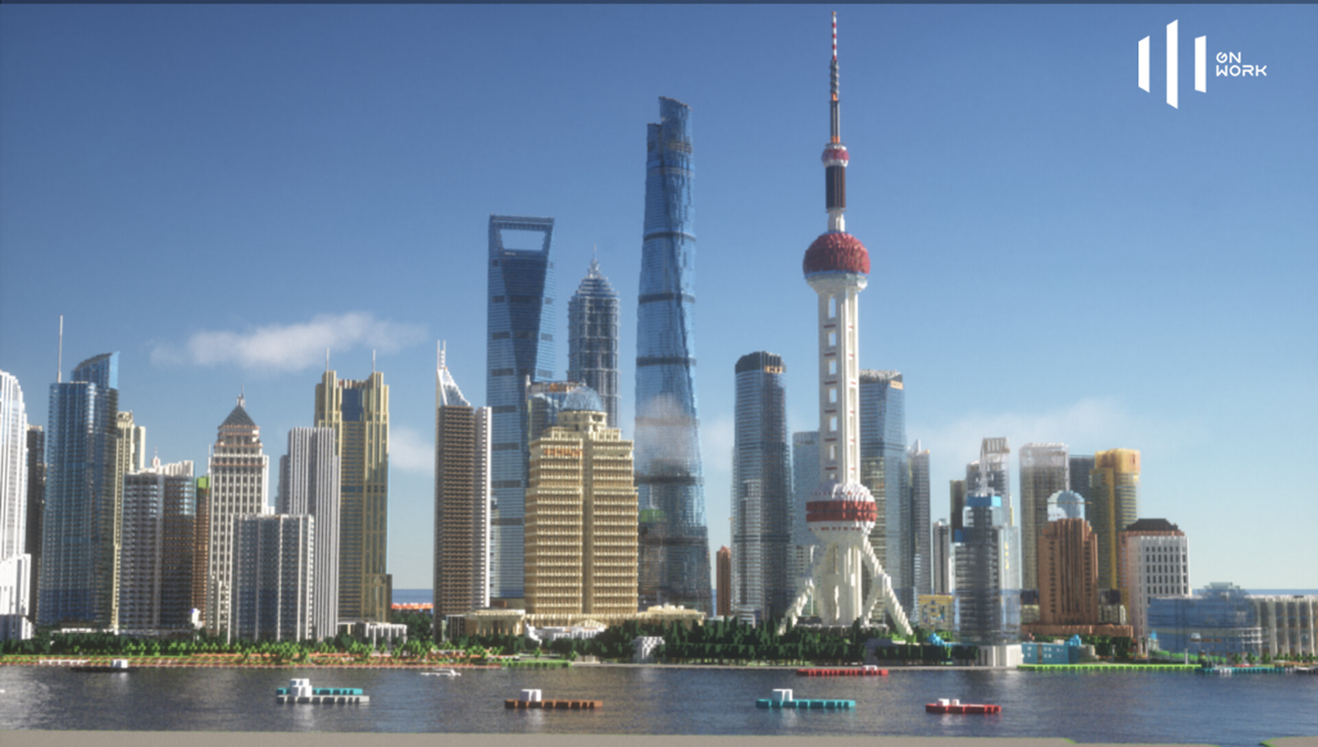 Shanghai 1:2 scale in Minecraft! Minecraft Map