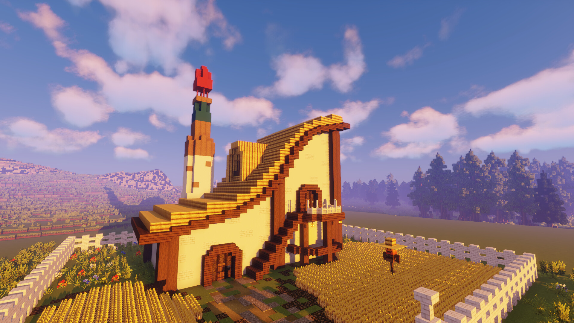 minecraft farmhouse design. Minecraft Map