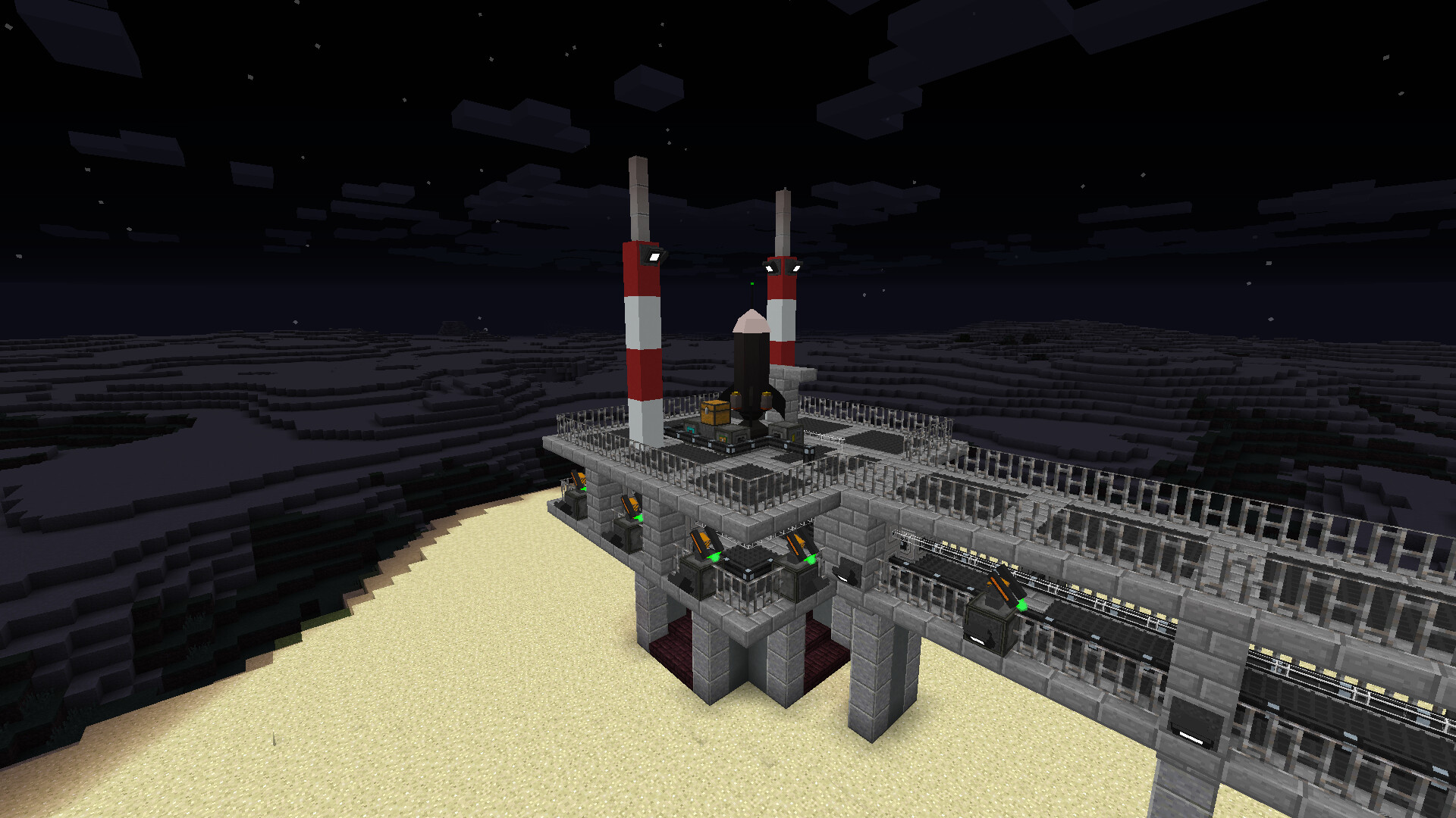 Fully Functional Military Base + Spaceport | Galacticraft 1.12.2 ...