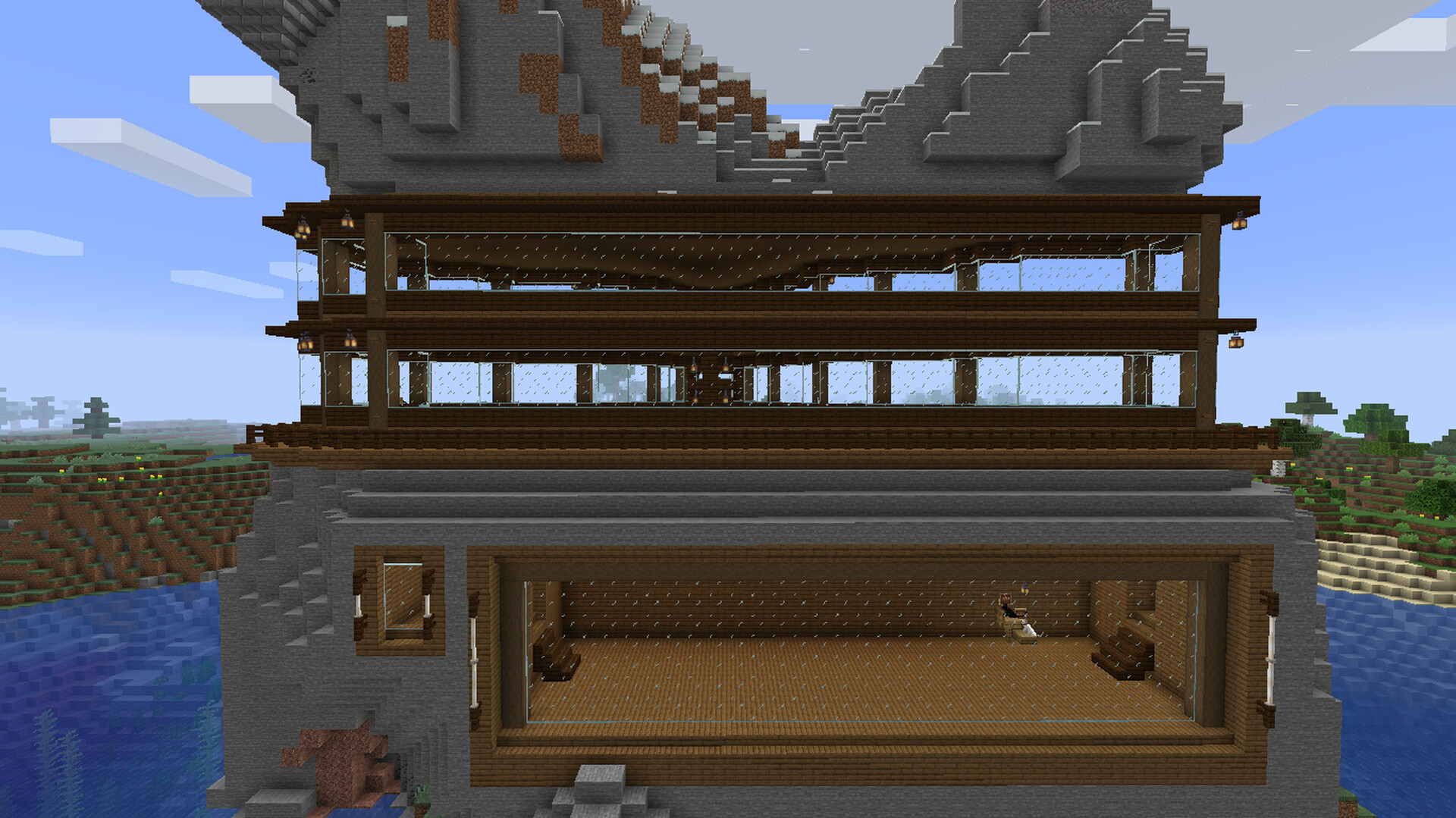 Luxurious mountain home Minecraft Map