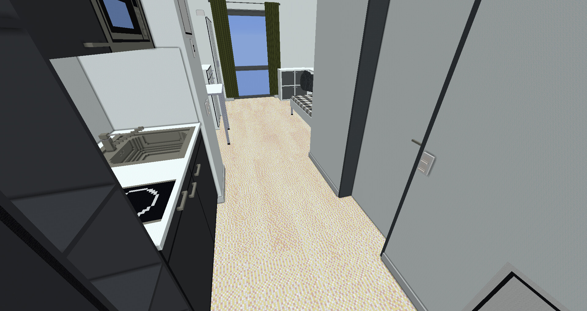 Small Life size modern Urban Flat Minecraft Map