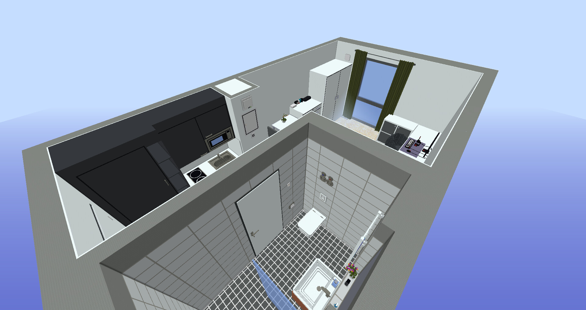 Small Life size modern Urban Flat Minecraft Map