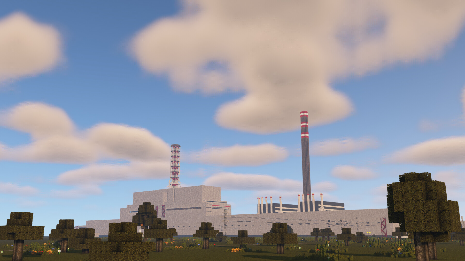Chernobyl Nuclear Plant Beginning of first version Minecraft Map