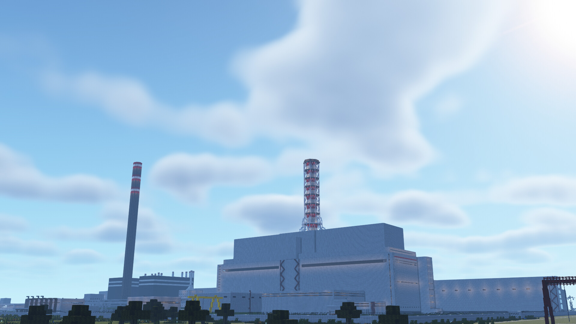 Chernobyl Nuclear Plant Beginning of first version Minecraft Map