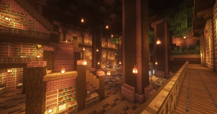 Underground library OX arena Minecraft Map