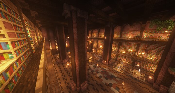 Underground library OX arena Minecraft Map