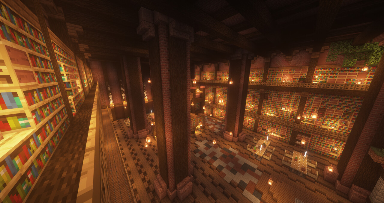 Underground library OX arena Minecraft Map