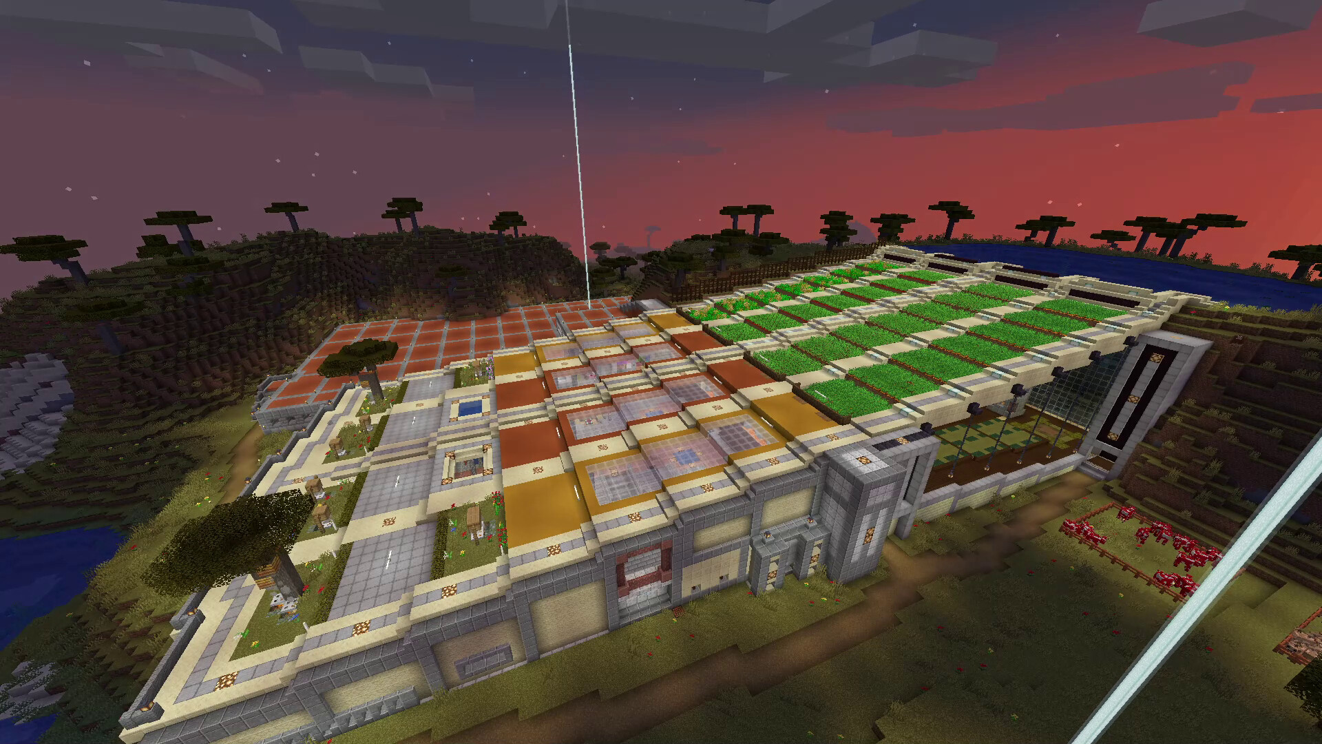 Rooftop Farm Base Minecraft Map