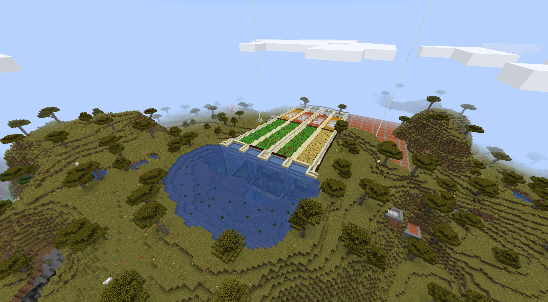 Rooftop Farm Base Minecraft Map