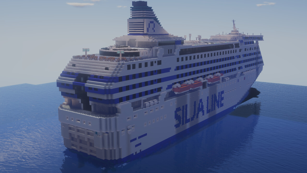 M/S Silja Serenade 1:1 Scale Replica [Minecraft Cruise Ferry] Minecraft Map