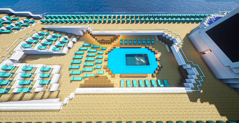 Carnival Conquest w/ Full Interior (1.25:1 Scale) Minecraft Map