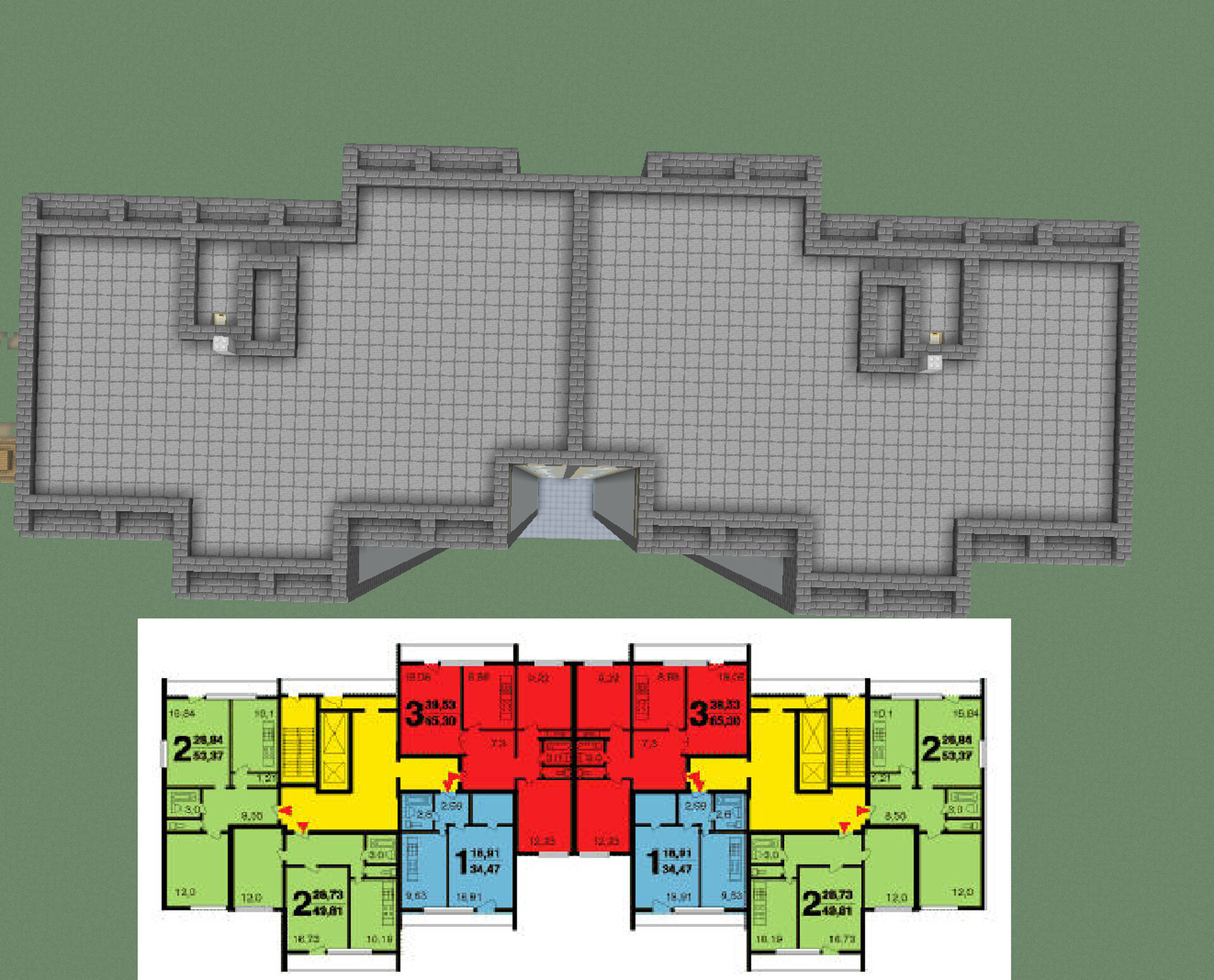 Panel house series I 522 A Minecraft Map