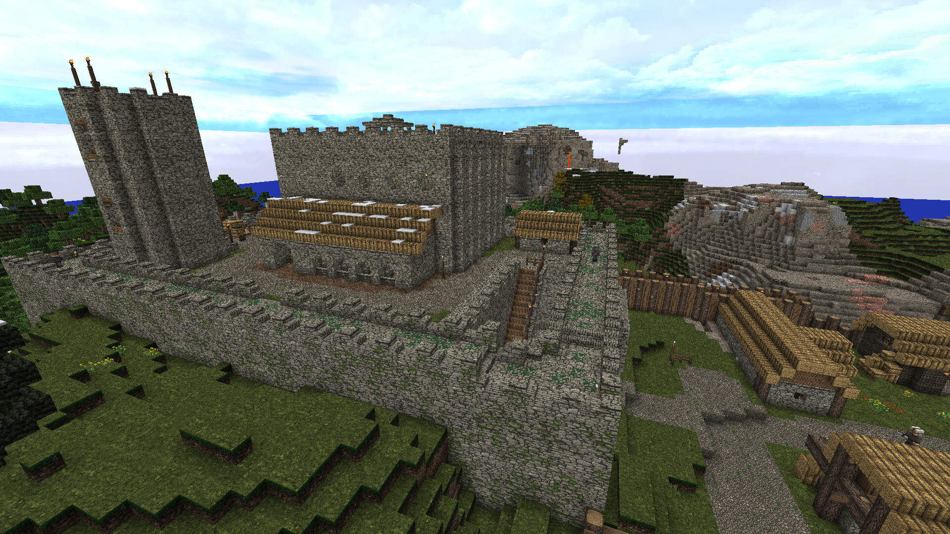 Square stone donjon Minecraft Map