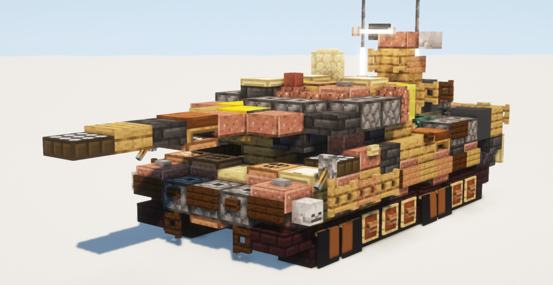 1.5:1 Scale Leopard 2A7+ German Main Battle Tank Minecraft Map