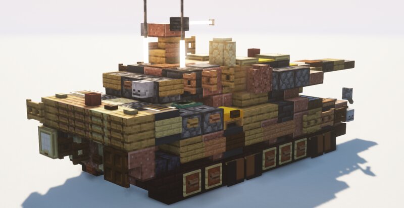 1.5:1 Scale Leopard 2A7+ German Main Battle Tank Minecraft Map