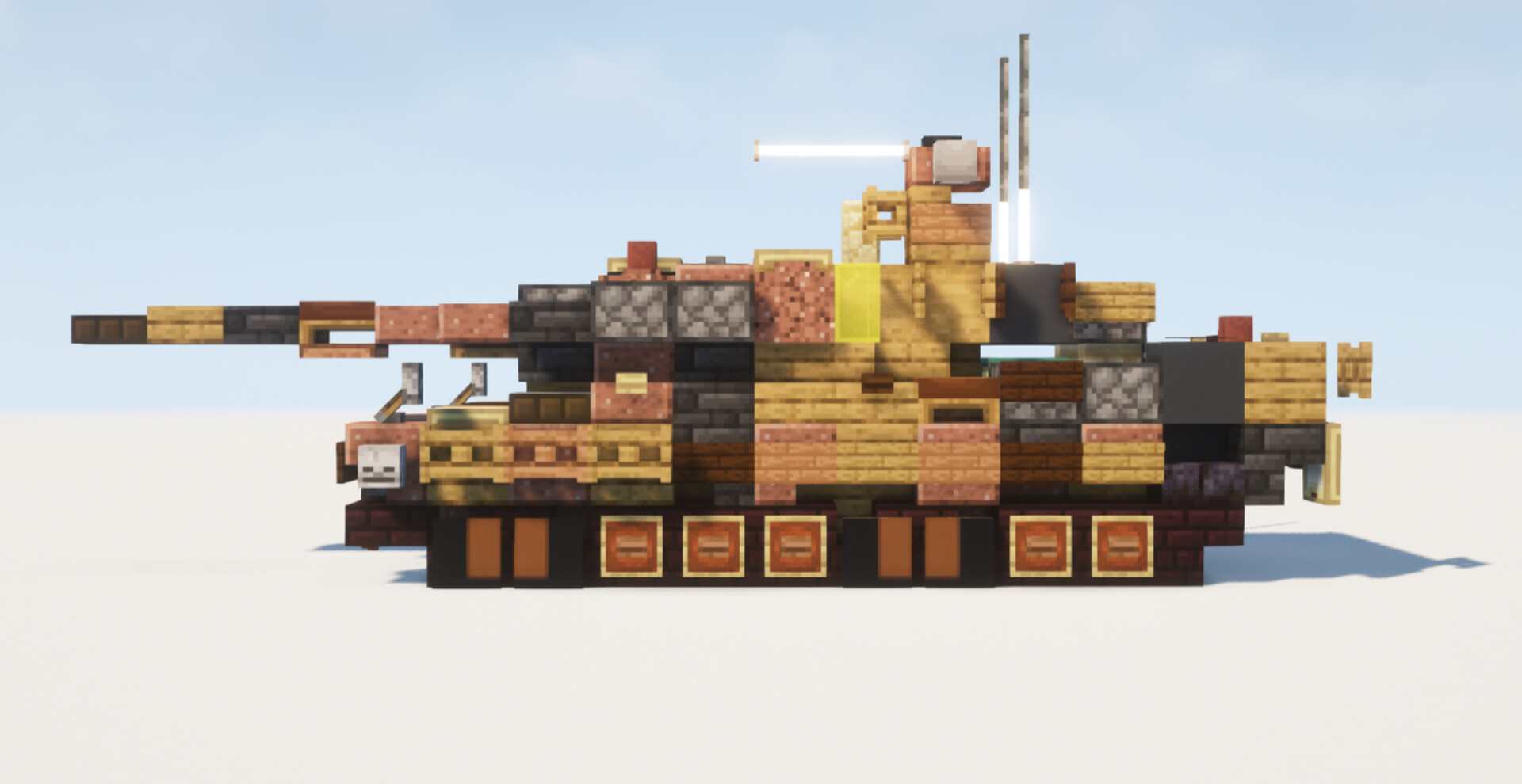 1.5:1 Scale Leopard 2A7+ German Main Battle Tank Minecraft Map