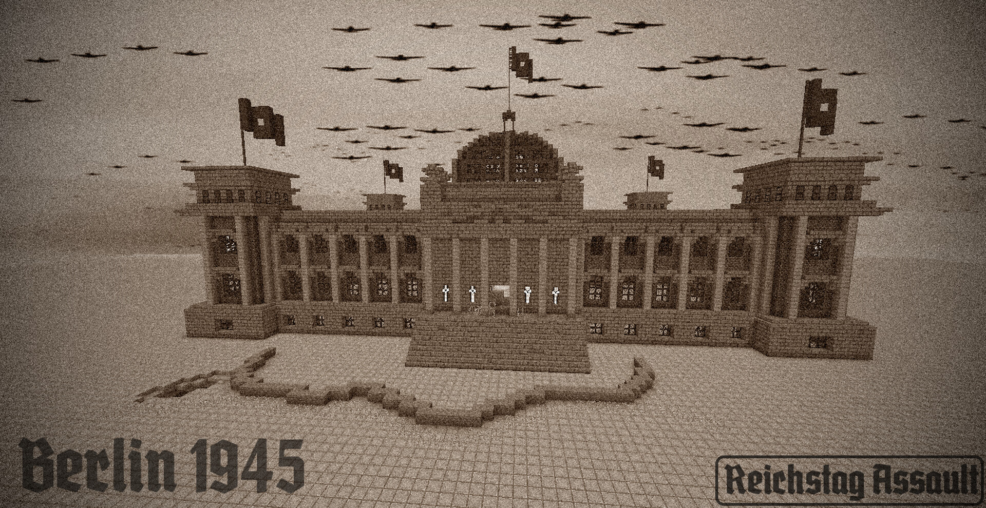 REICHSTAG ASSAULT WW2 MAP REMASTERED Minecraft Map