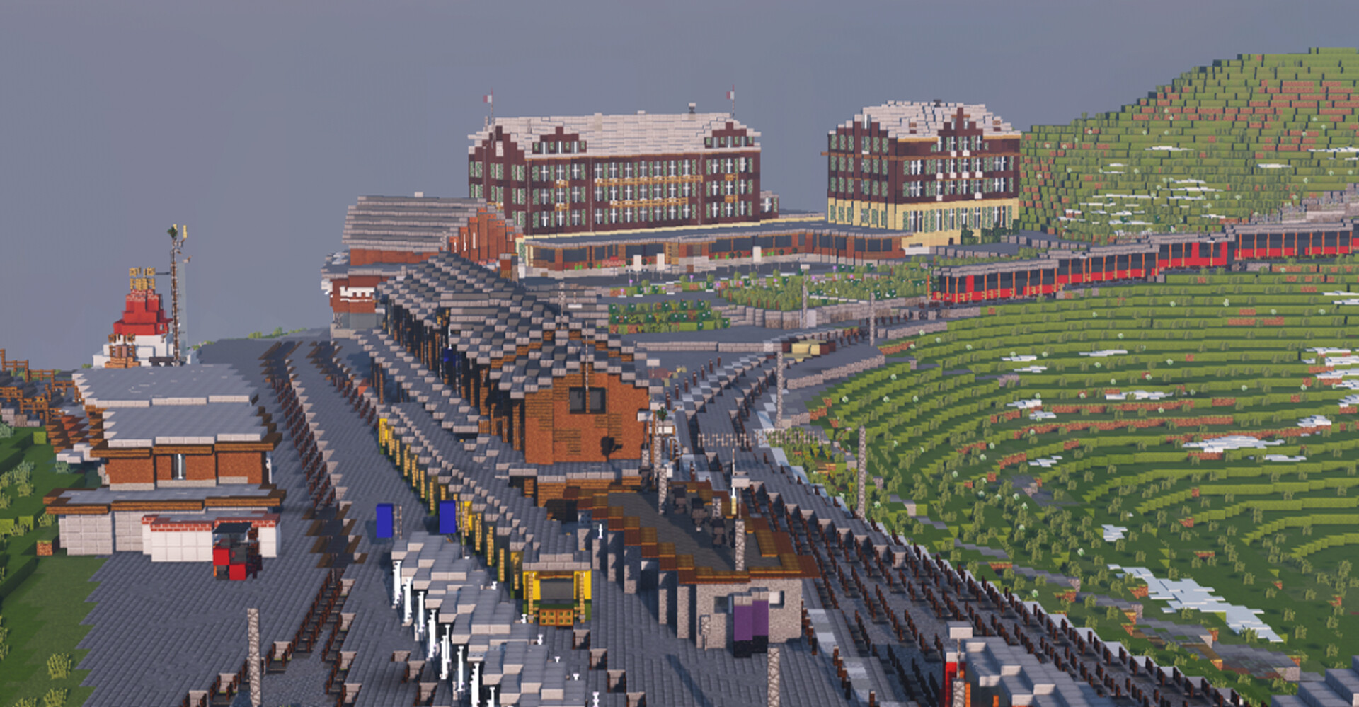 Kleine Scheidegg, Switzerland 1:1 scale in Minecraft! Alps BTE (Event ...