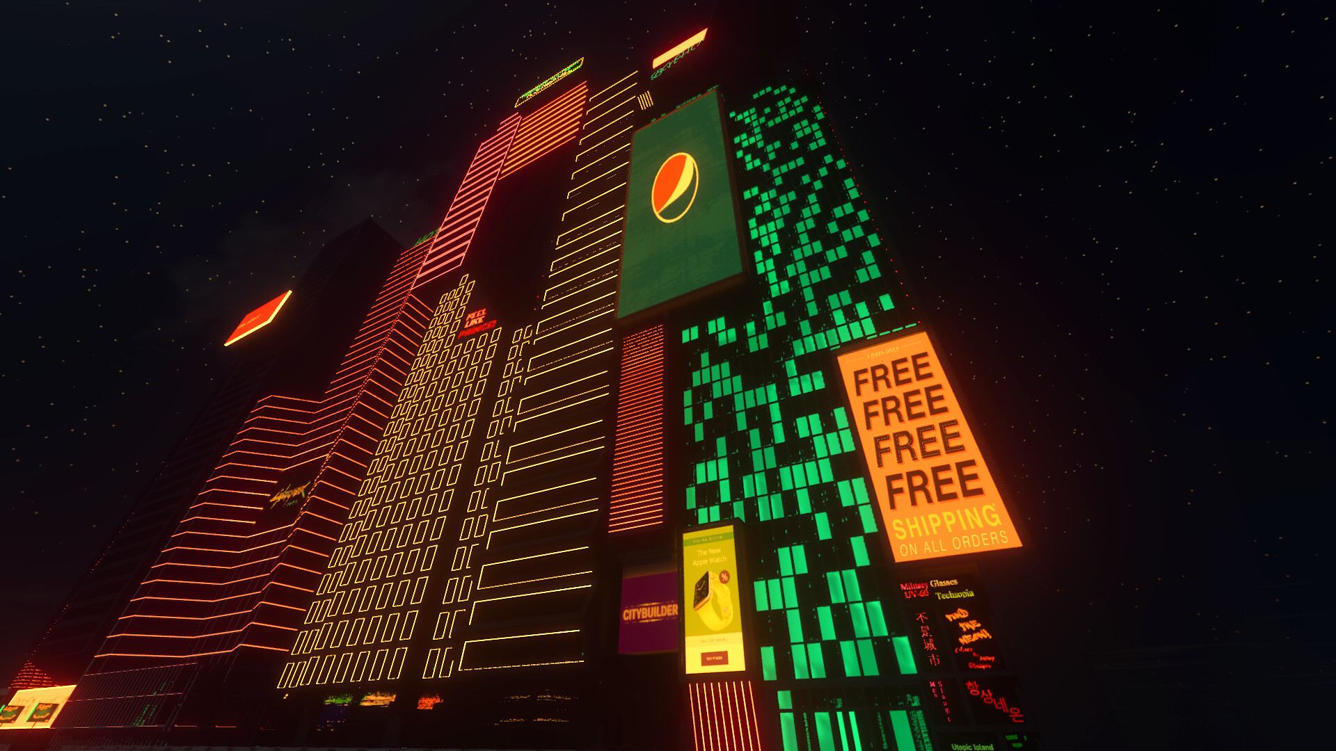 MINECRAFT CYBERPUNK Style Skyscraper | Building timelapse [little tiles ...