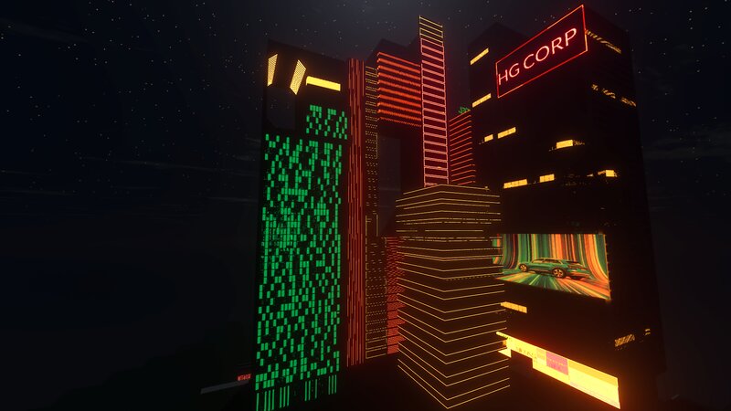 MINECRAFT CYBERPUNK Style Skyscraper | Building timelapse [little tiles ...