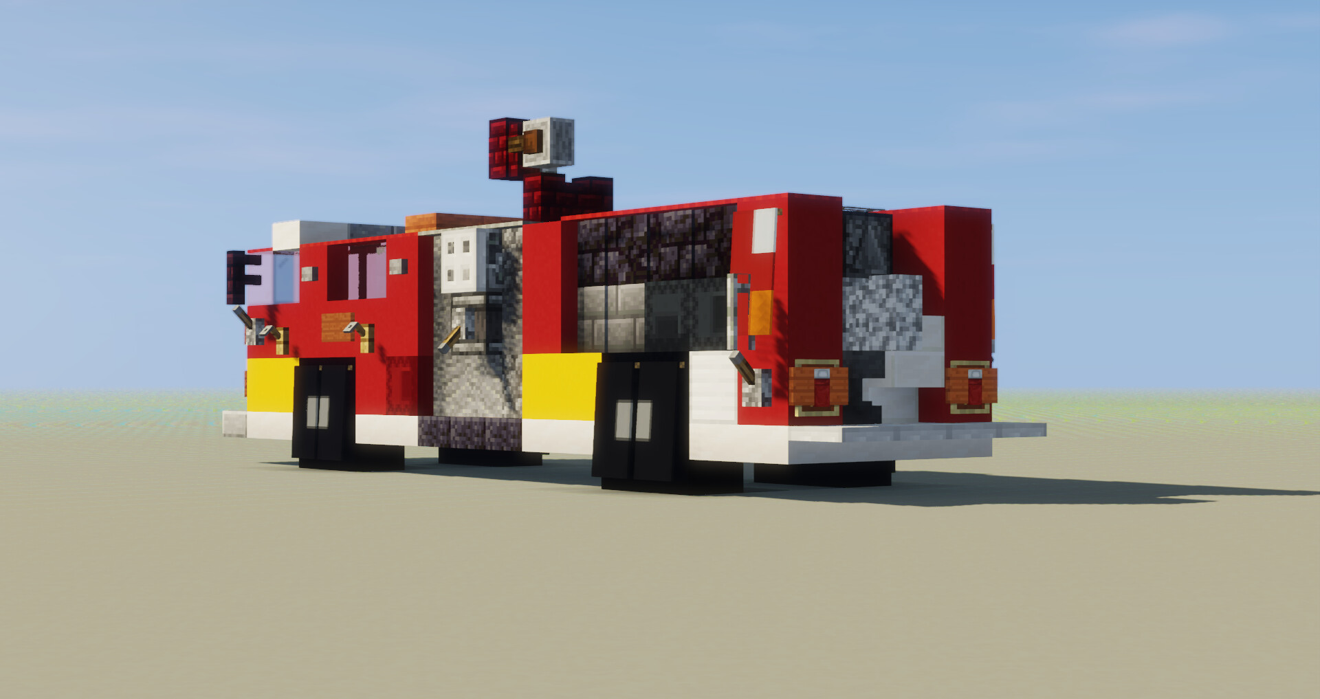 Fire Truck (with water cannon) Minecraft Map