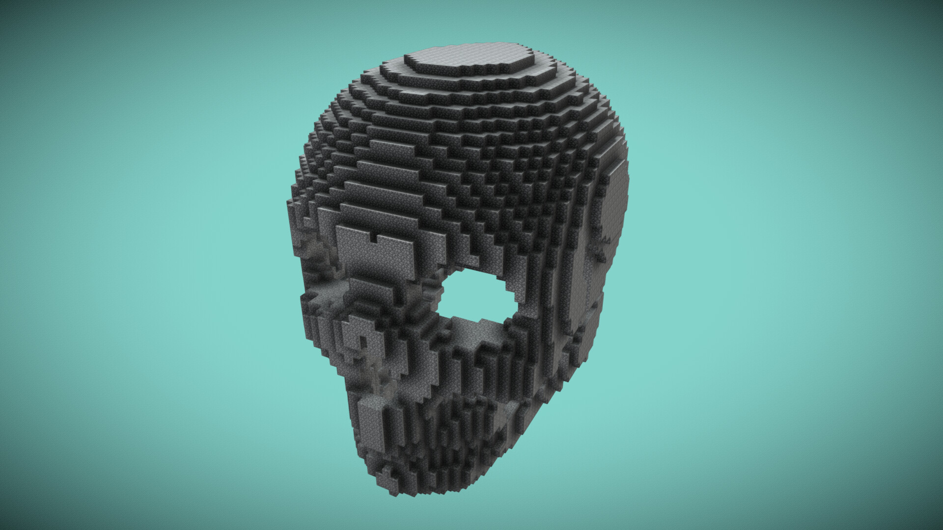 Human Skull 37x50x48 Minecraft Map