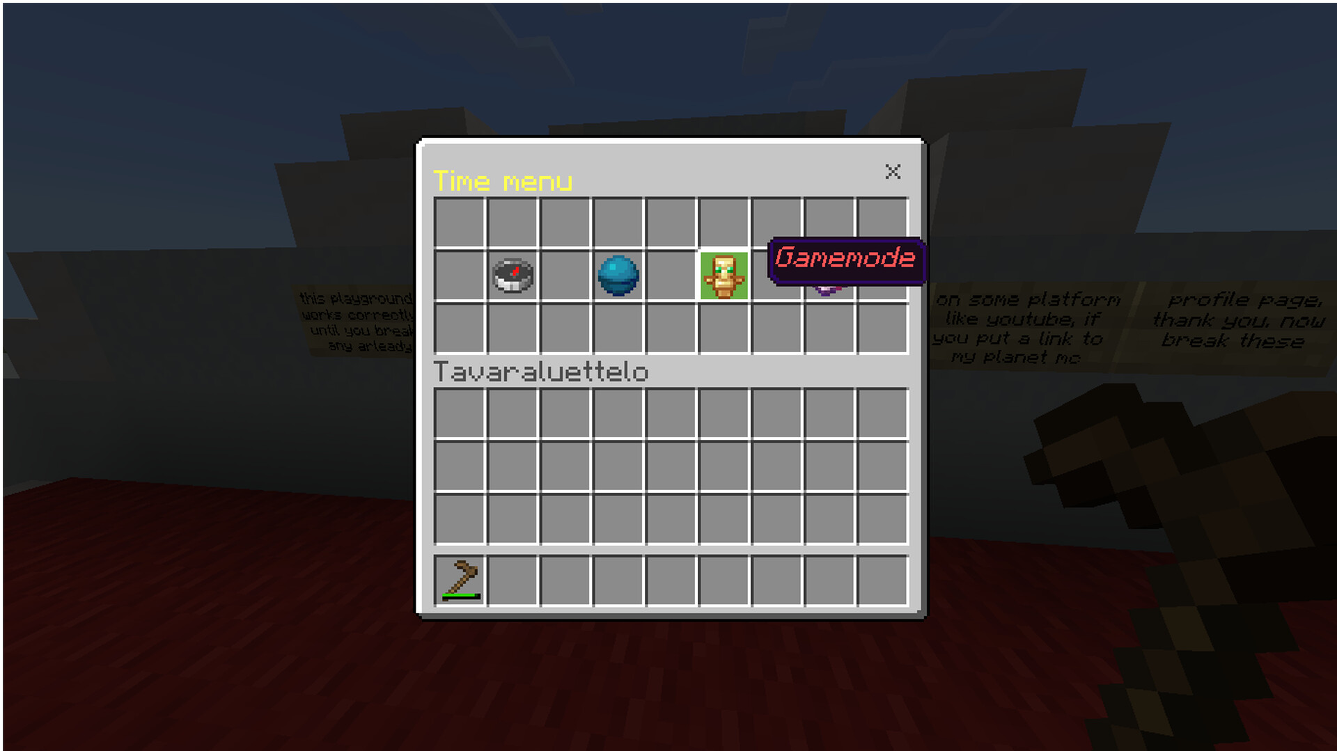 Redstone playground with chest UI control panel Minecraft Map