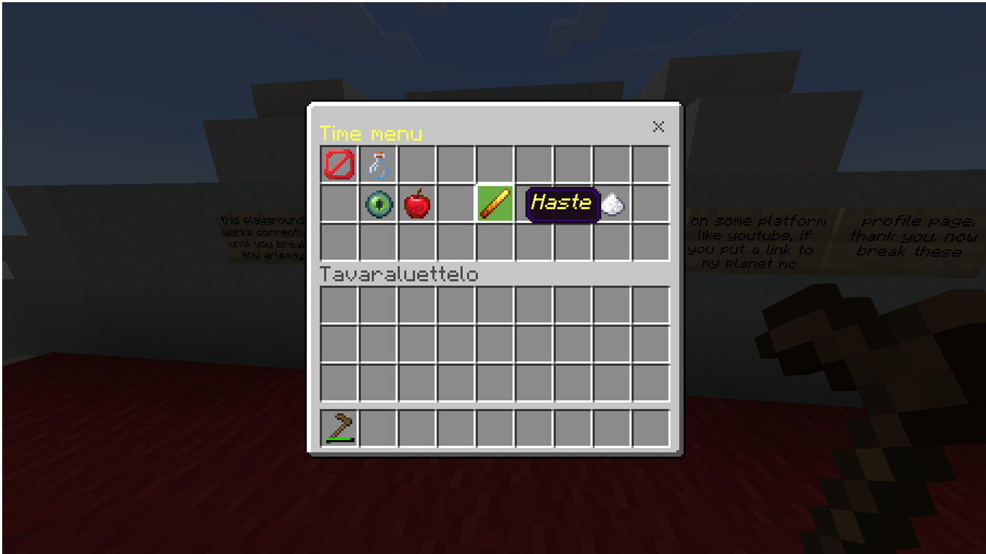 Redstone playground with chest UI control panel Minecraft Map