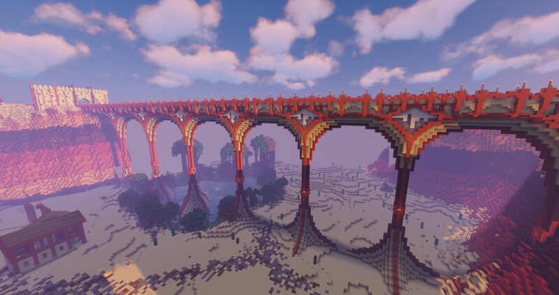 Sandstone Medieval Bridge Minecraft Map