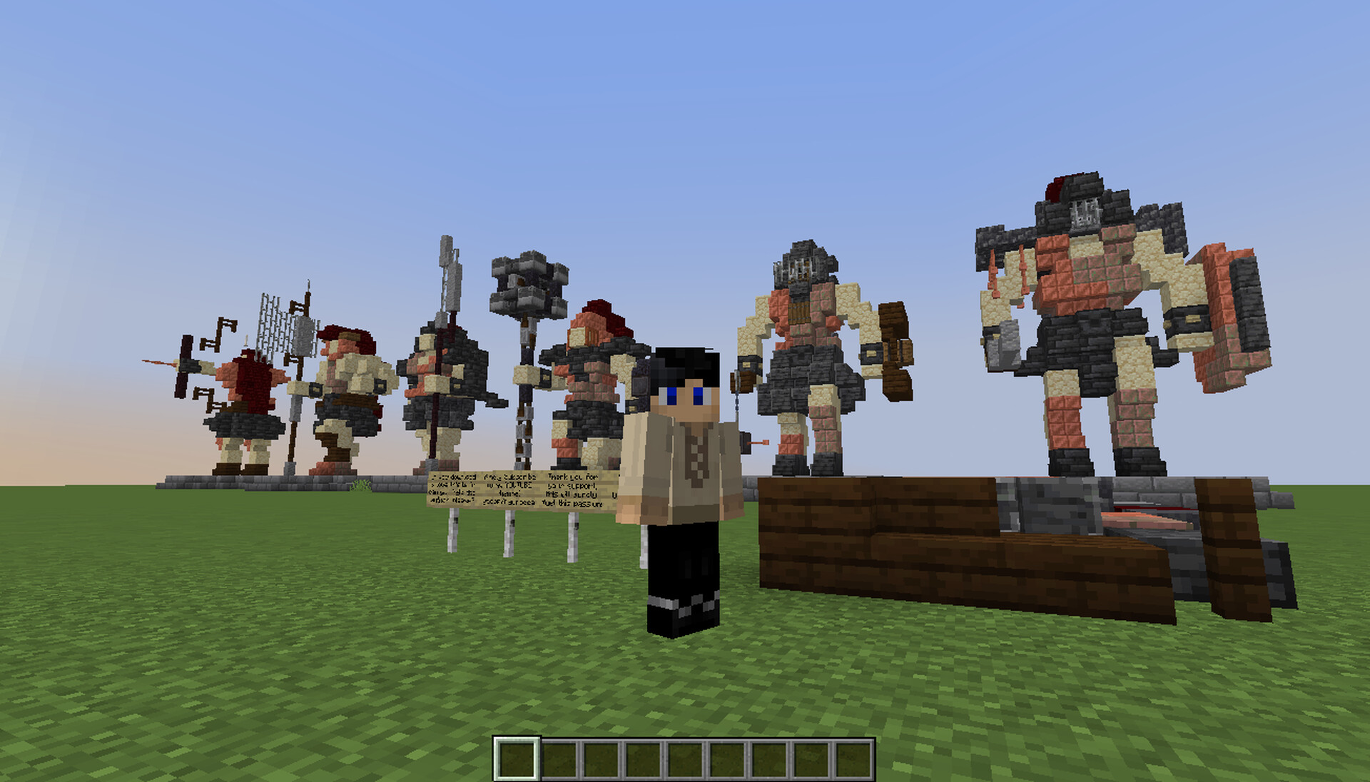 Gladiator Statues Build Idea [Remake] - [World Download] Minecraft Map