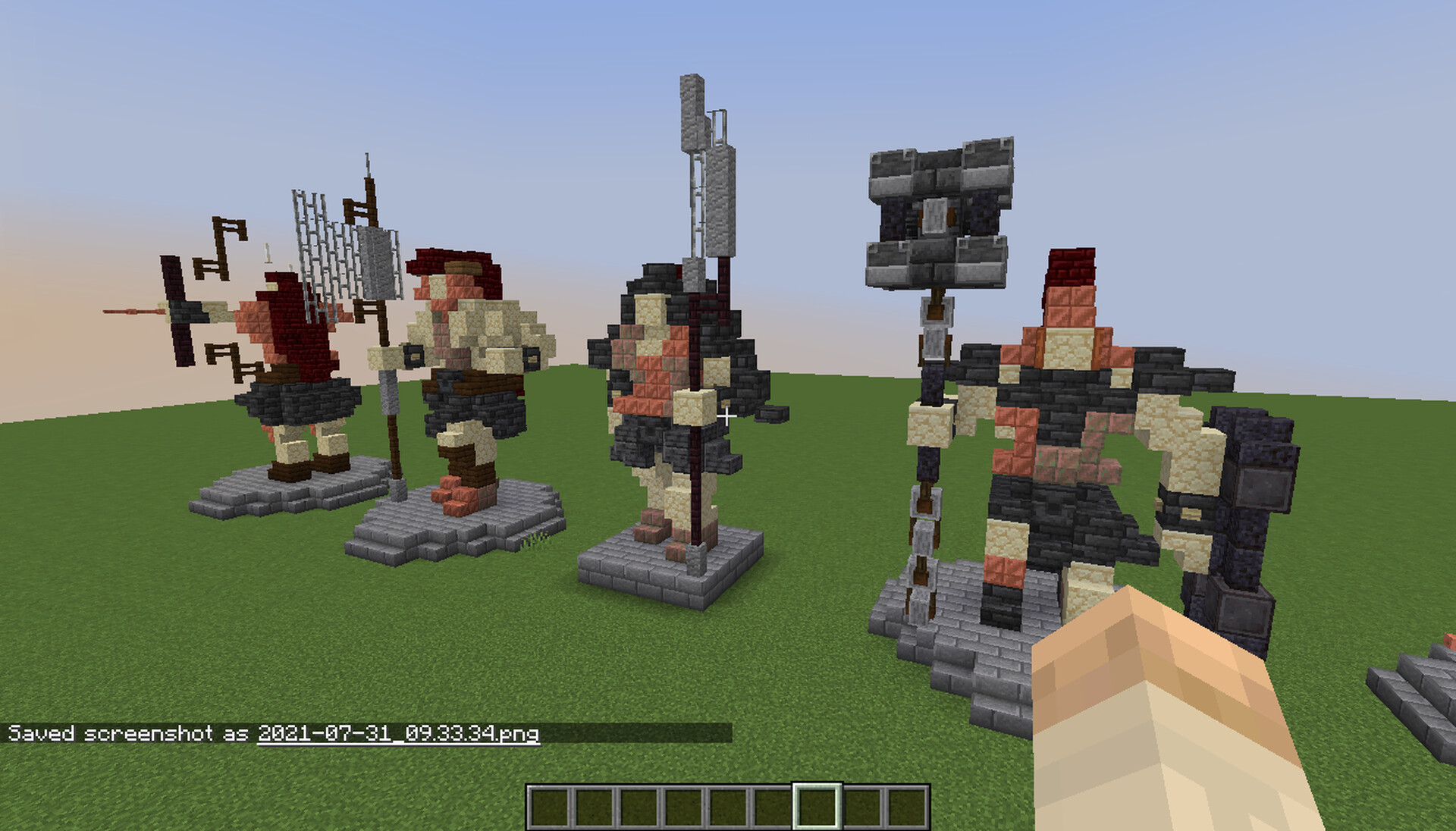 Gladiator Statues Build Idea [Remake] - [World Download] Minecraft Map