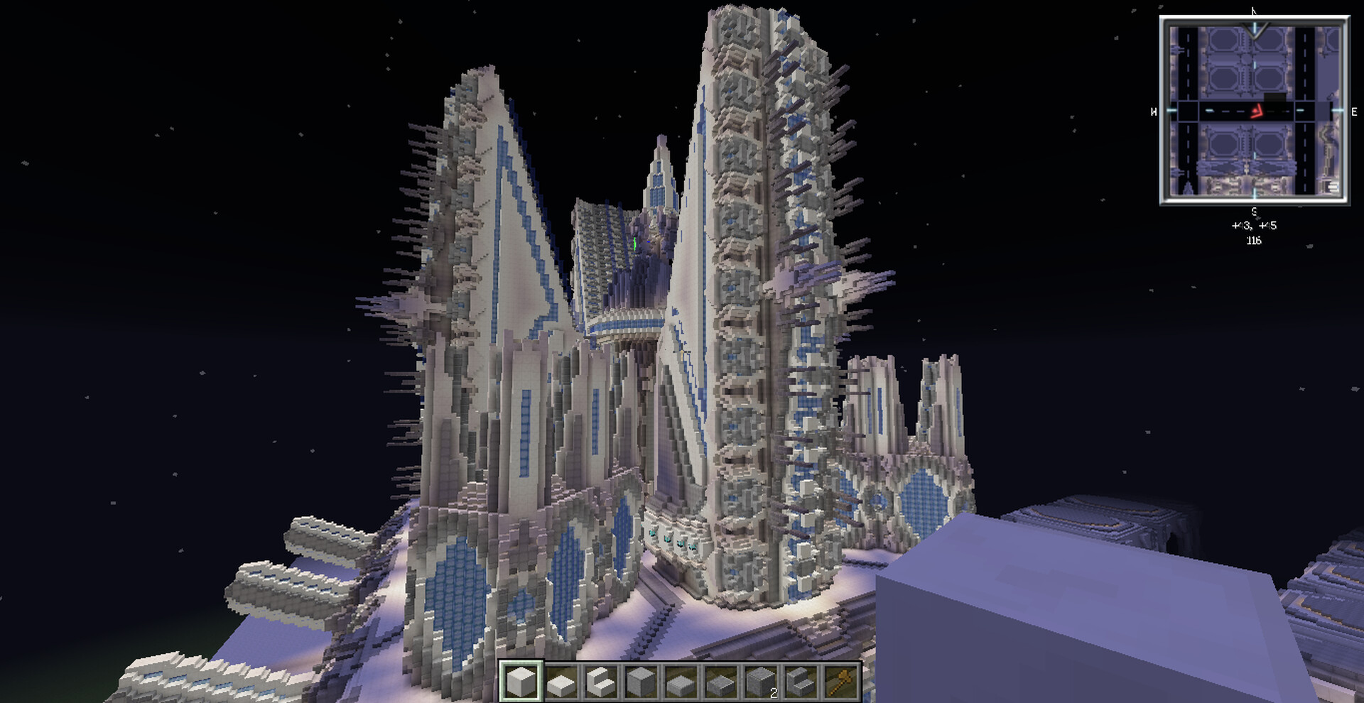 A science fiction base Minecraft Map