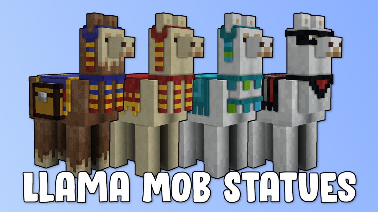 Llama Mob Statues and Assets (144 Possible Combinations) Minecraft Map