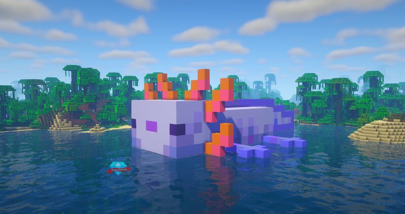 💙 Minecraft Blue Axolotl House 💙 Minecraft Map