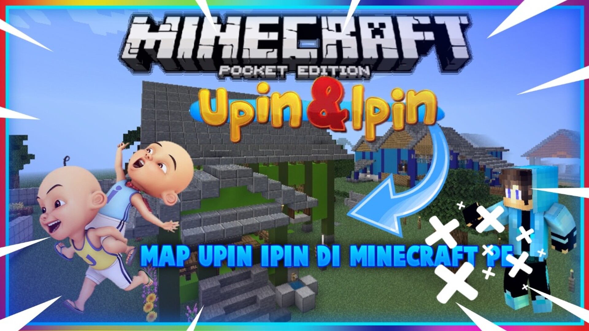 PETA UPIN & IPIN MINECRAFT PE MCPE | PETA KAMPUNG DURIAN RUNTUH TERBARU ...