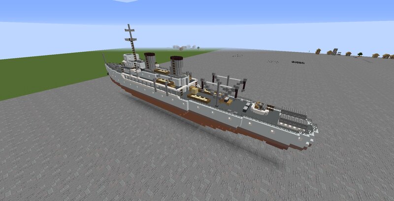 Fictional ww2 US minelayer Minecraft Map