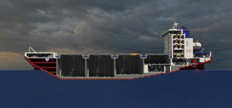 CUSTOM BULK CARRIER [Full interior][download] Minecraft Map