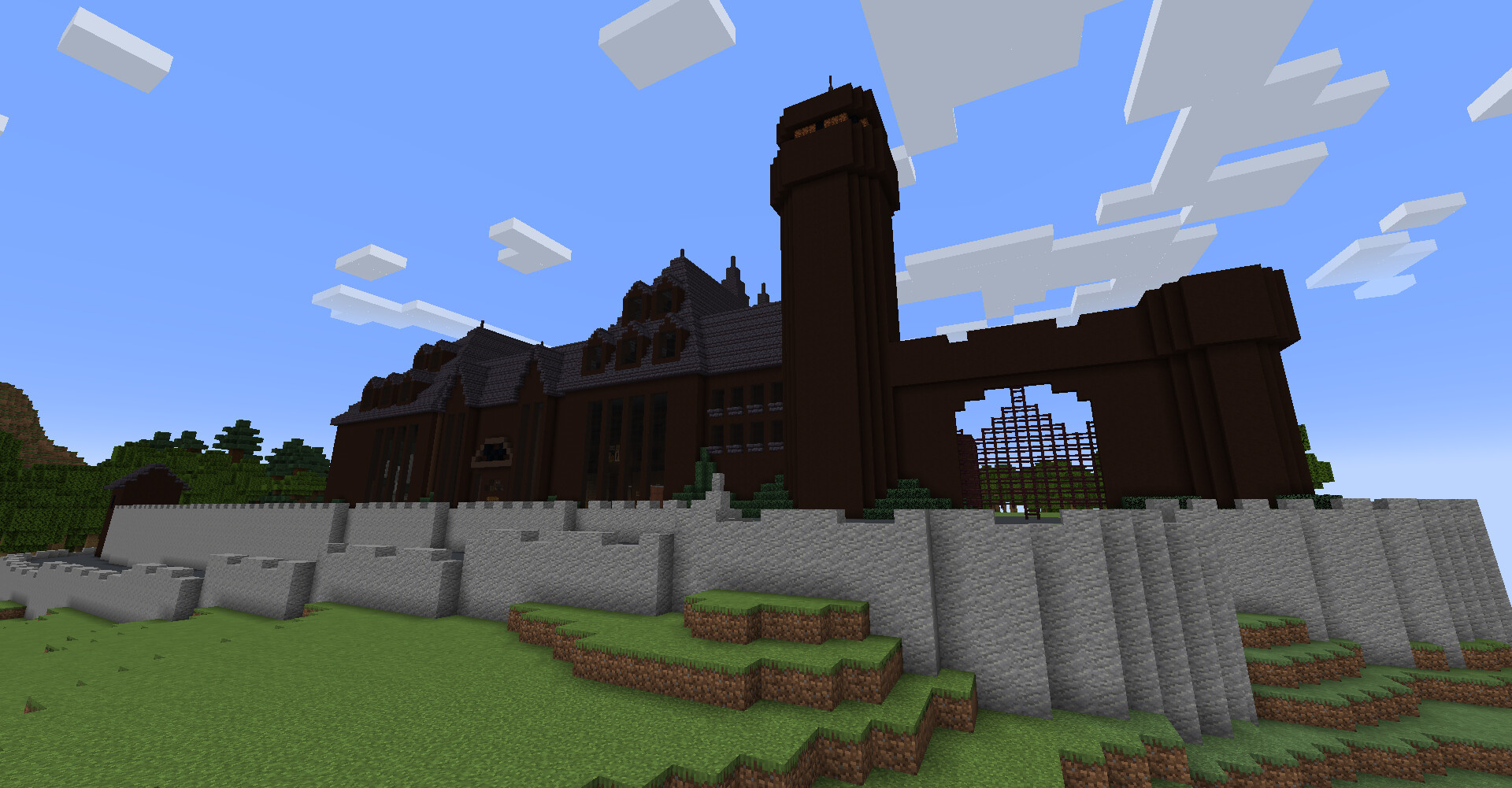 BTAS Wayne Manor & Batcave Minecraft Map