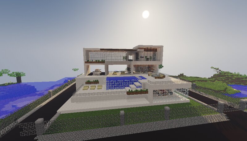 Mansion moderna simple / Simple modern mansion Minecraft Map