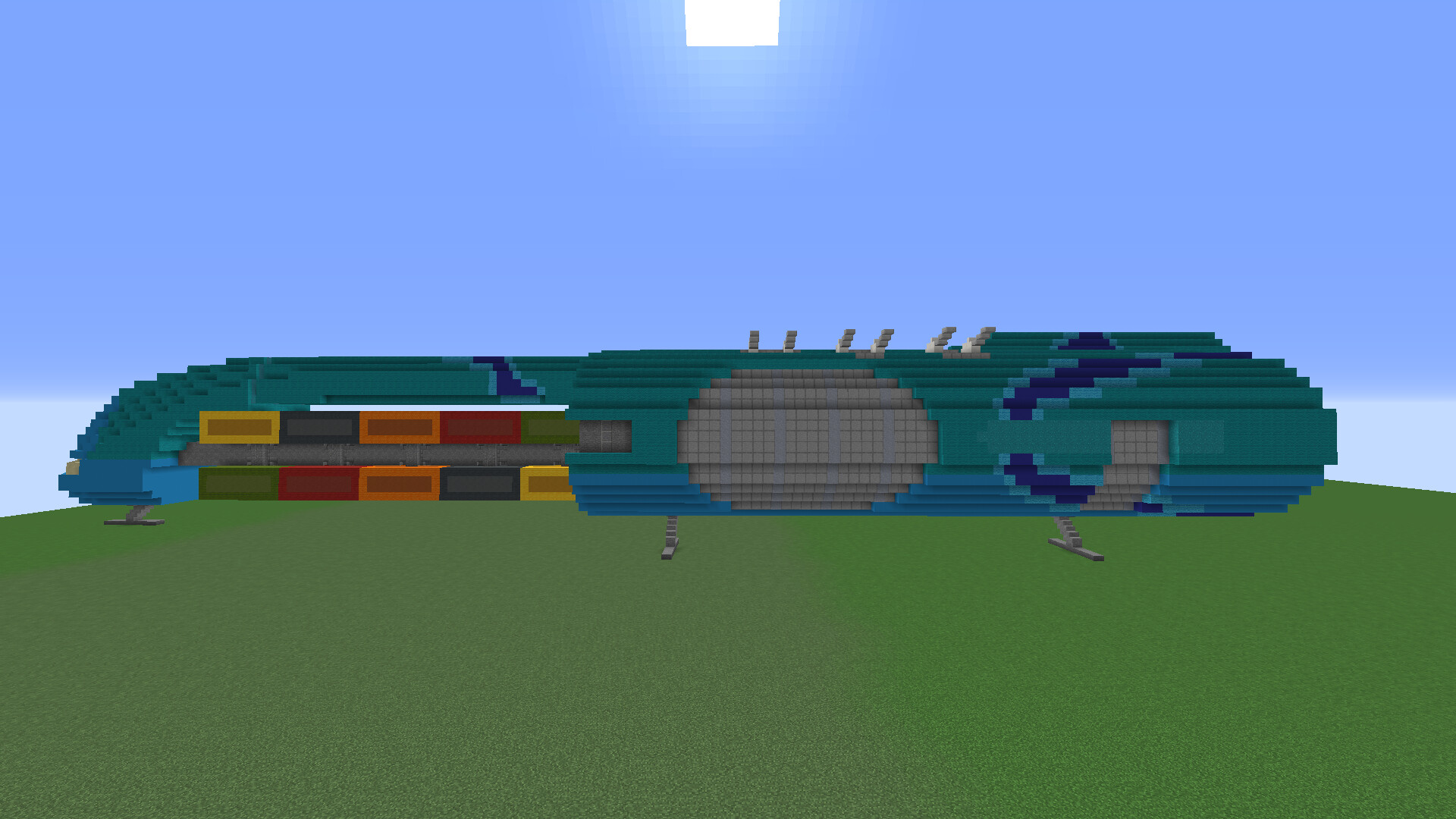 Space transport ship "Galaxy Blue" Minecraft Map