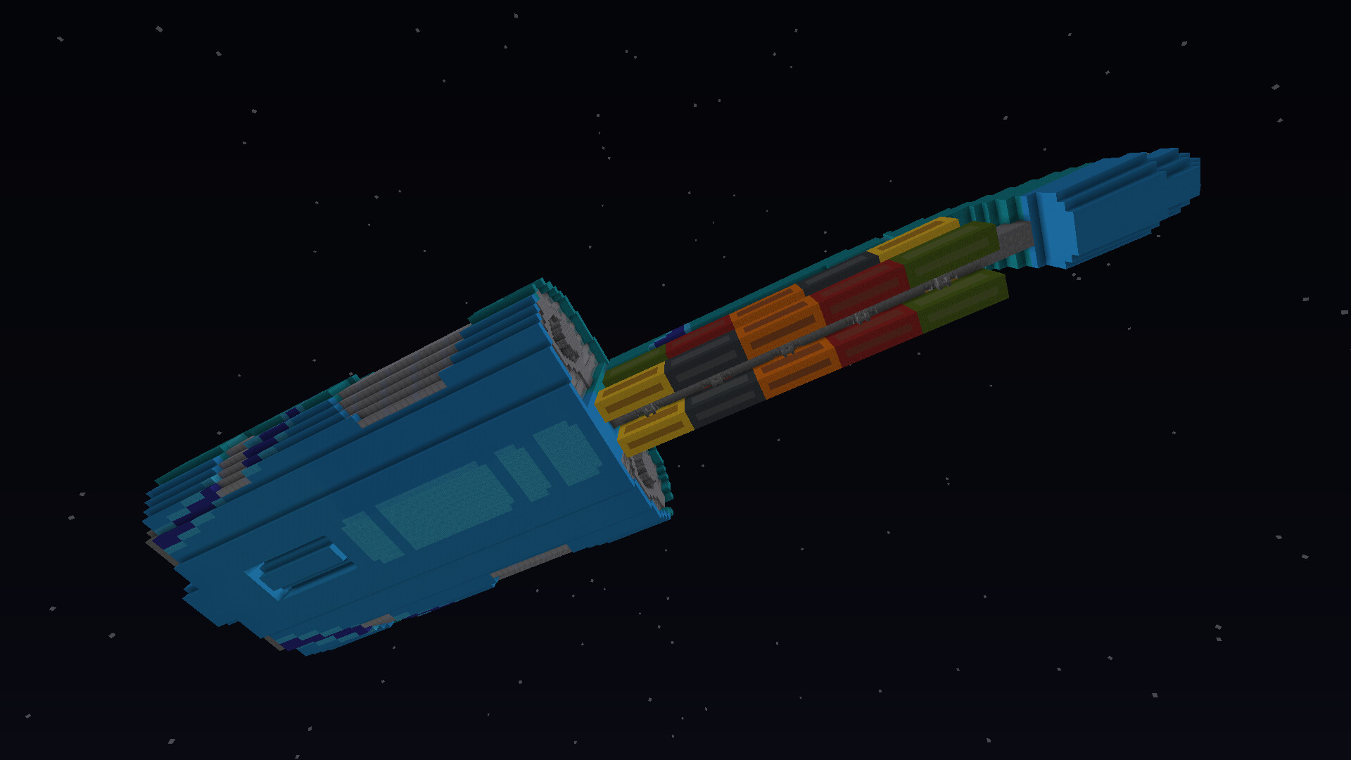 Space transport ship "Galaxy Blue" Minecraft Map