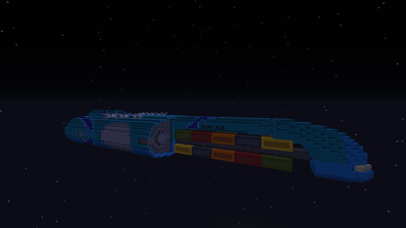 Space transport ship "Galaxy Blue" Minecraft Map