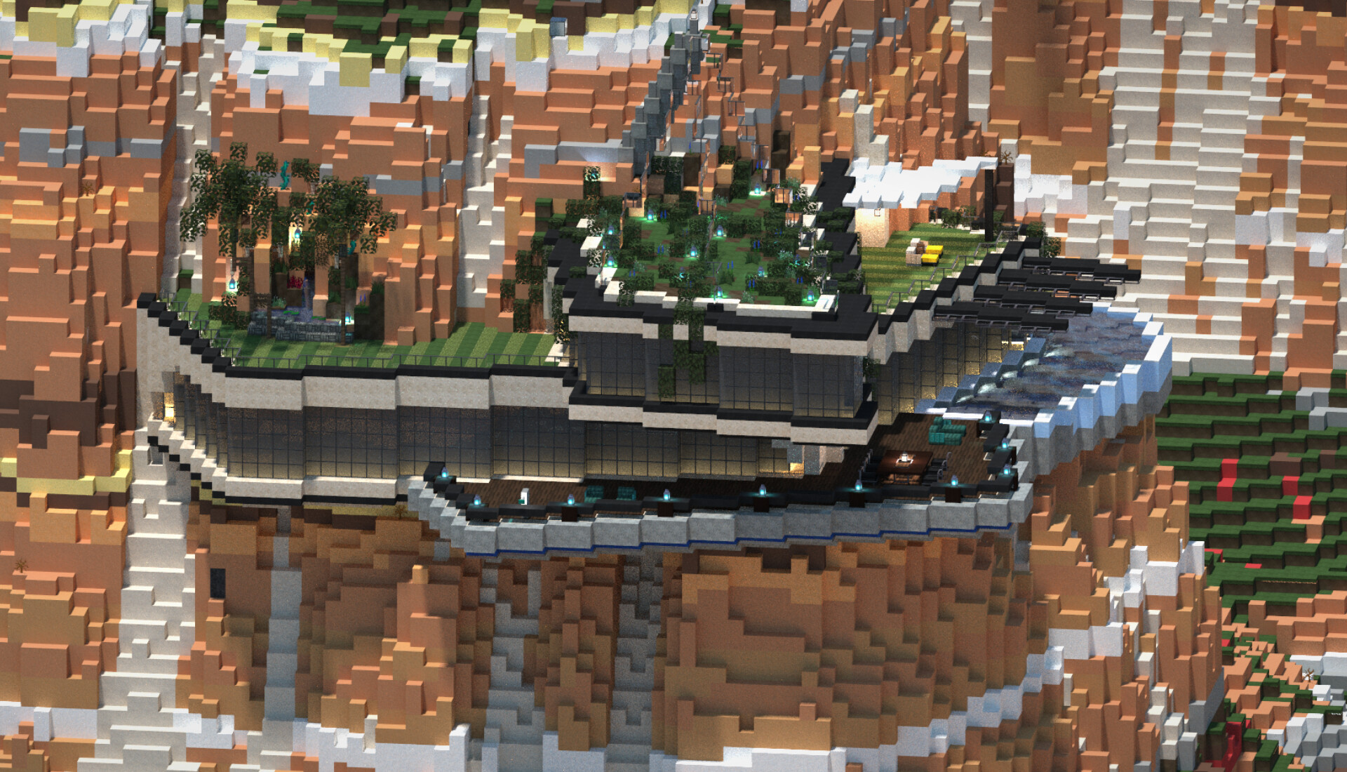 Modern Cliff House Minecraft Map